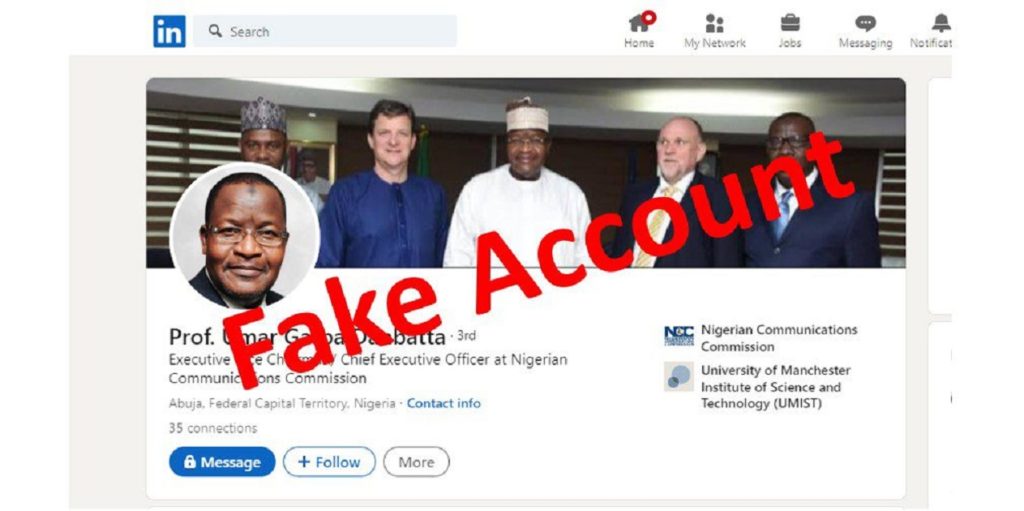 NCC Alerts Nigerians of Fake LinkedIn Account of Prof. Danbatta ...